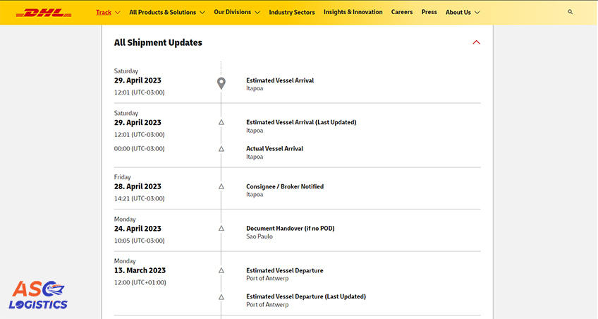 HƯỚNG DẪN TRA CỨU VẬN ĐƠN DHL